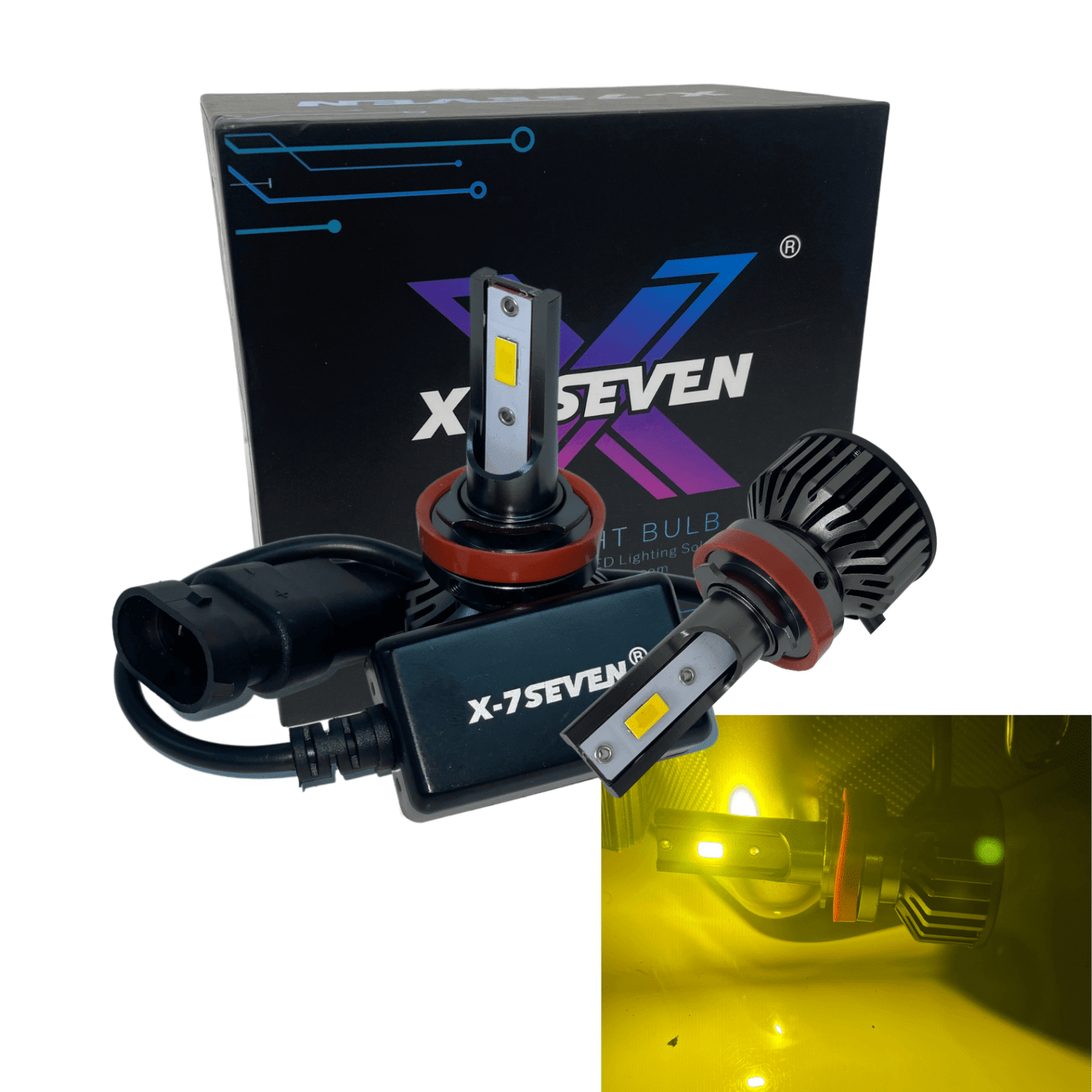 X-F2 Yellow -- 3,500k -- LED Headlight Bulbs || X-7SEVEN USA